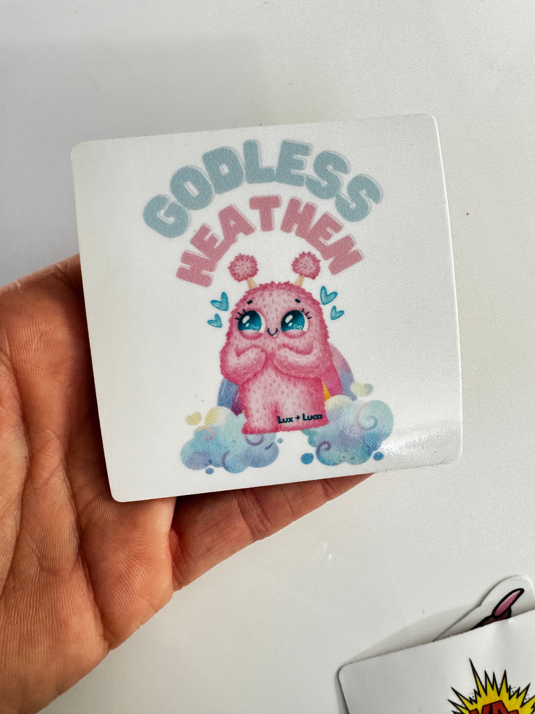 Godless Heathen Sticker | Lux + Luca